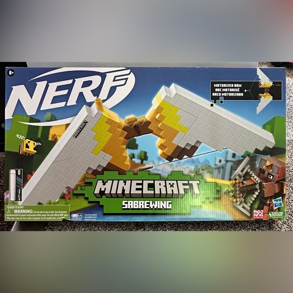 Nerf | Toys | Nerf Minecraft Sabrewing Motorized Blaster Bow Elite ...